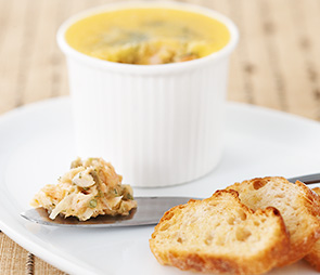 Potted Smoked Trout with Baguette Toasts