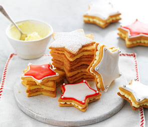 Shortbread Stars with Lemon Butter Filling