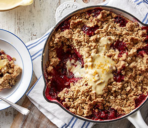 Apple & Berry Crumble Orange Custard